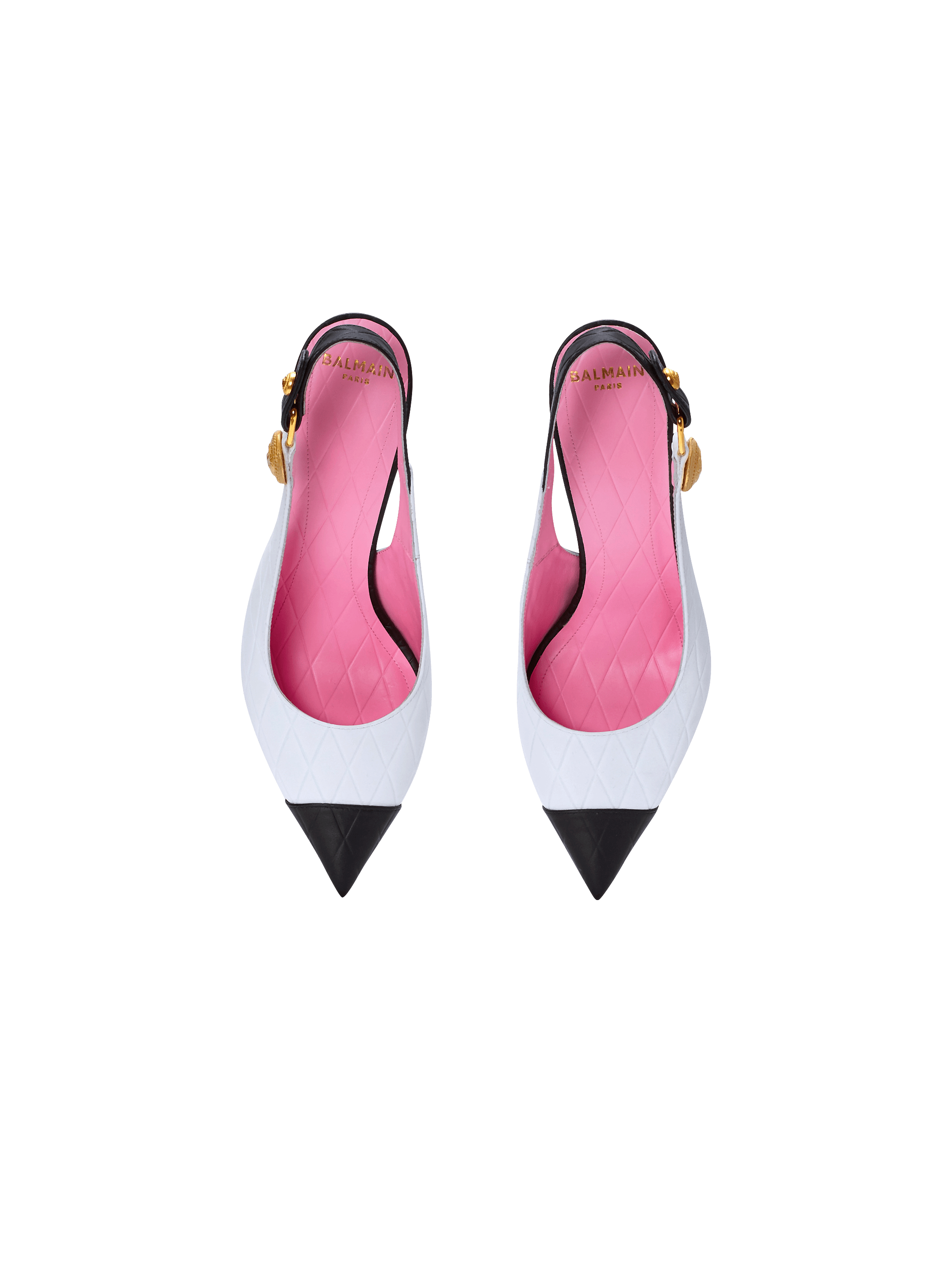 Eva pumps in calfskin with embossed Diamond motif white Eva pumps in calfskin with embossed Diamond motif white