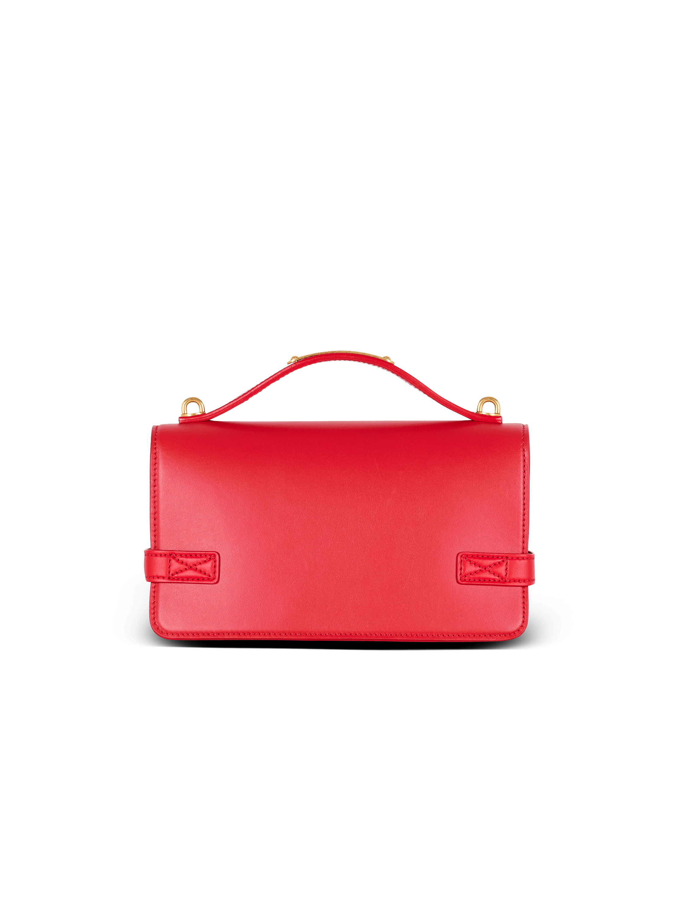 Smooth leather B-Buzz 24 bag red - Women | BALMAIN Smooth leather B-Buzz 24 bag red - Women | BALMAIN