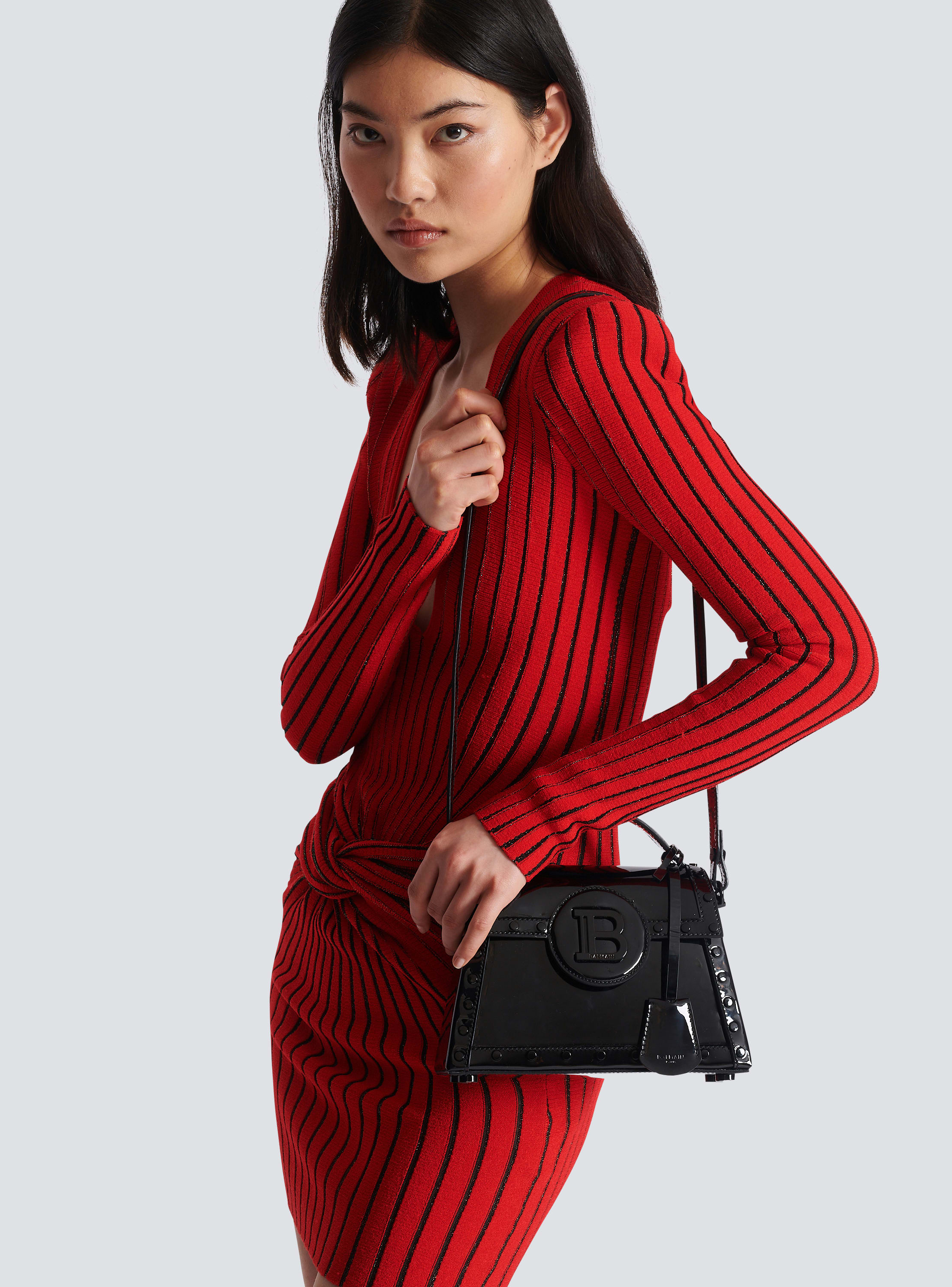B-Buzz Dynasty bag in patent leather - Women | BALMAIN