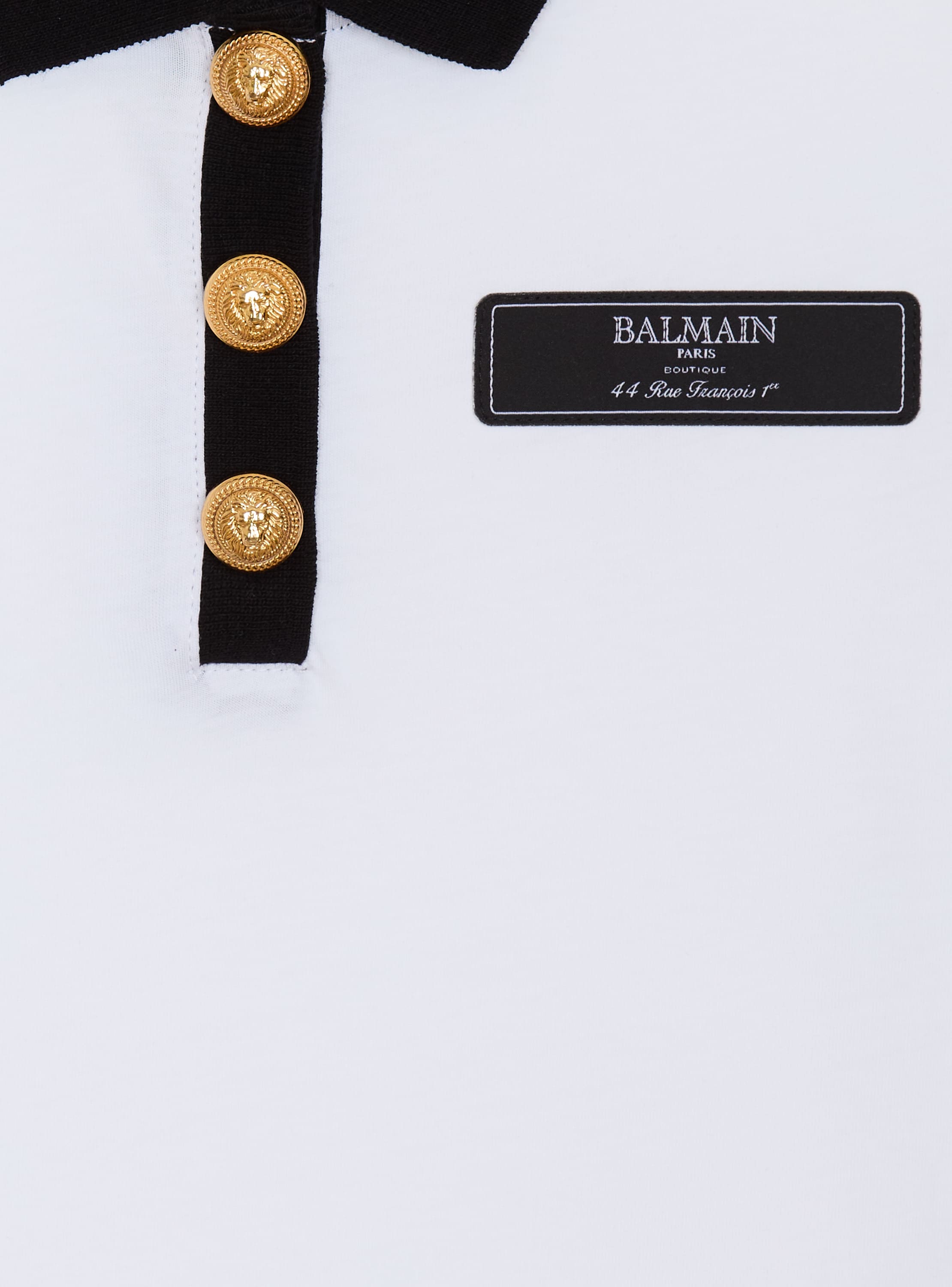 Polo bicolore blanc - Enfant | BALMAIN