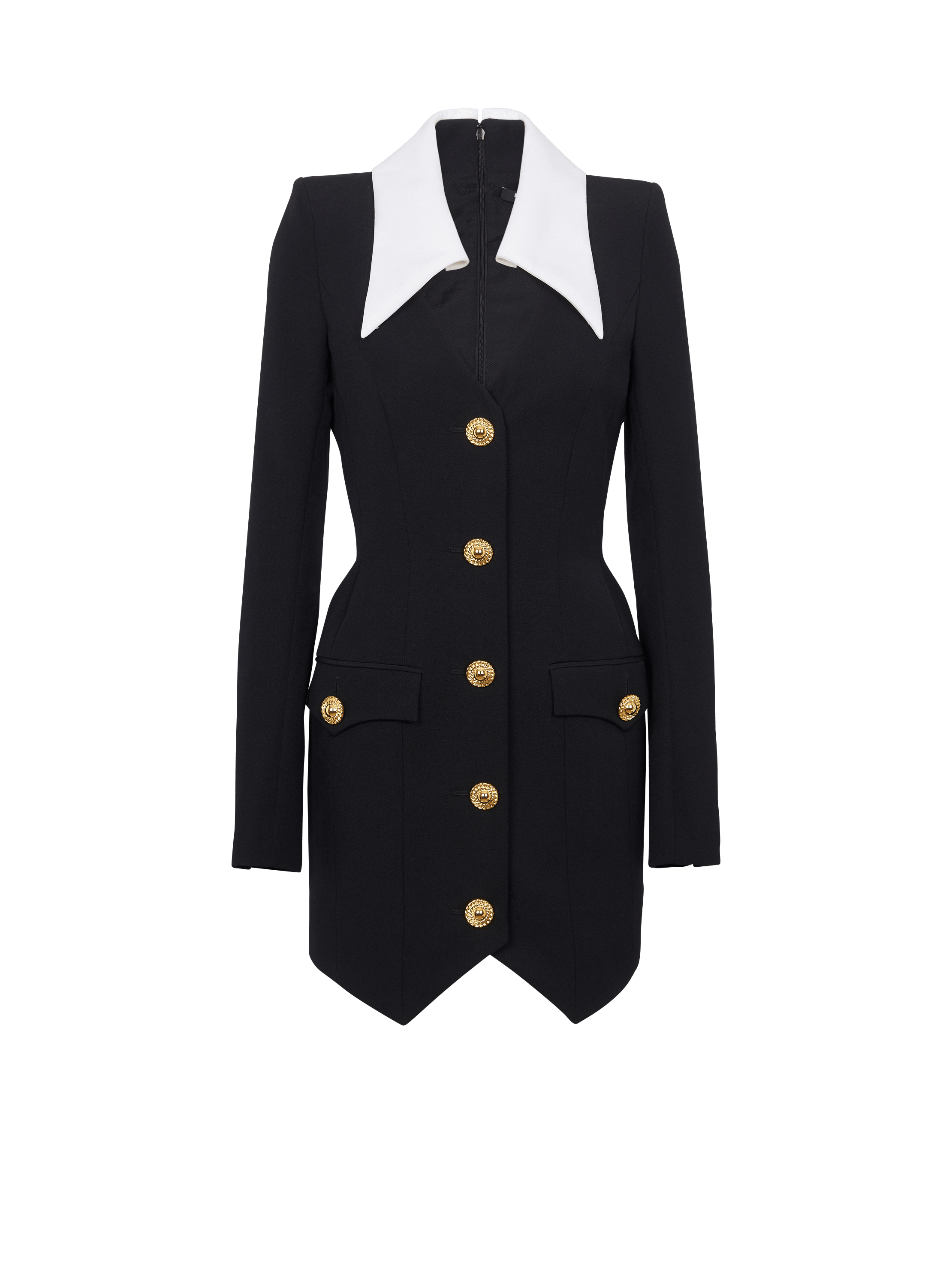 Structured short dress with buttons - Women | BALMAIN