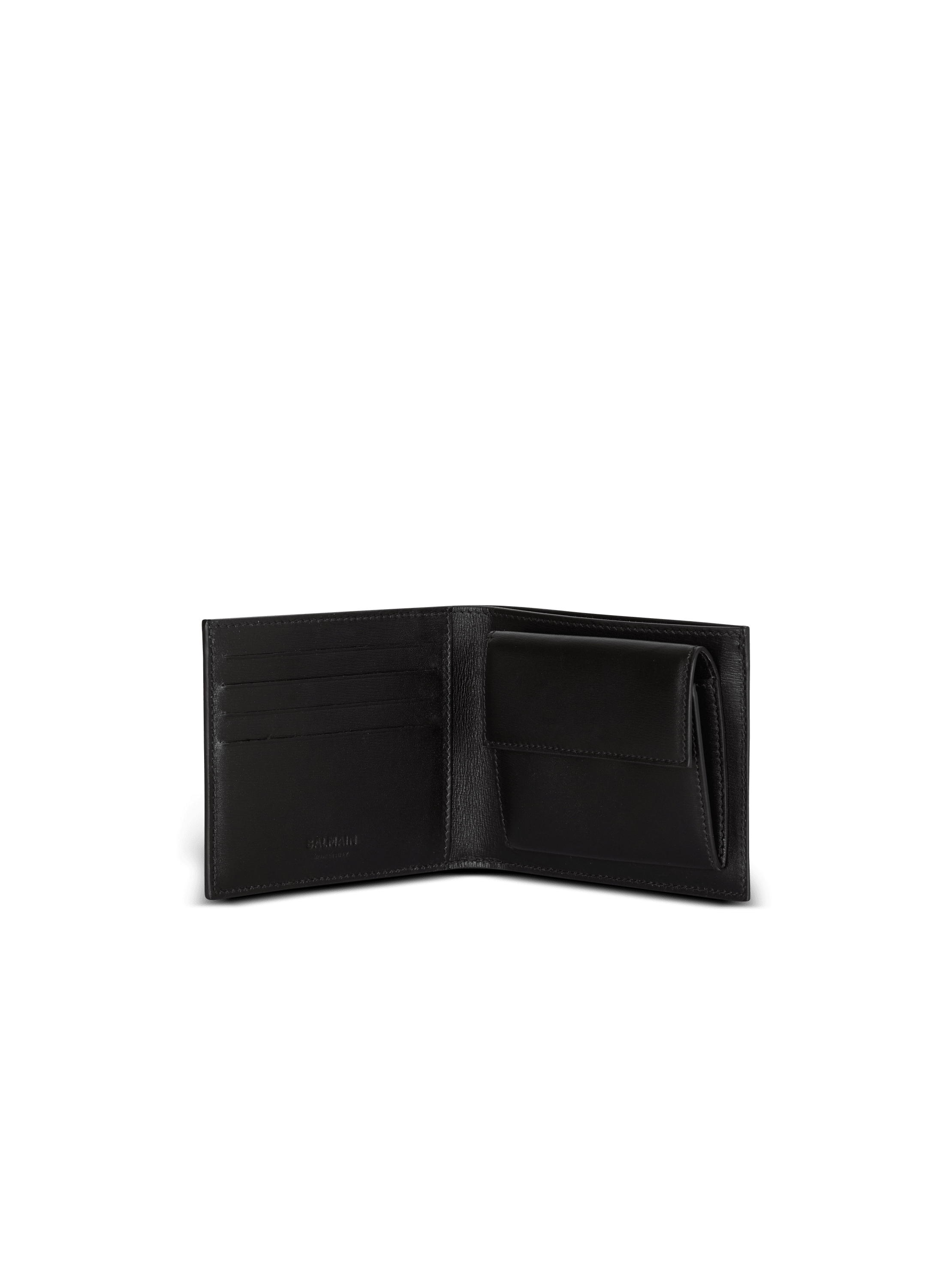 멀티컬러 Pb 레버린스 모노그램 프린트 송아지 가죽 지갑 Men Balmain