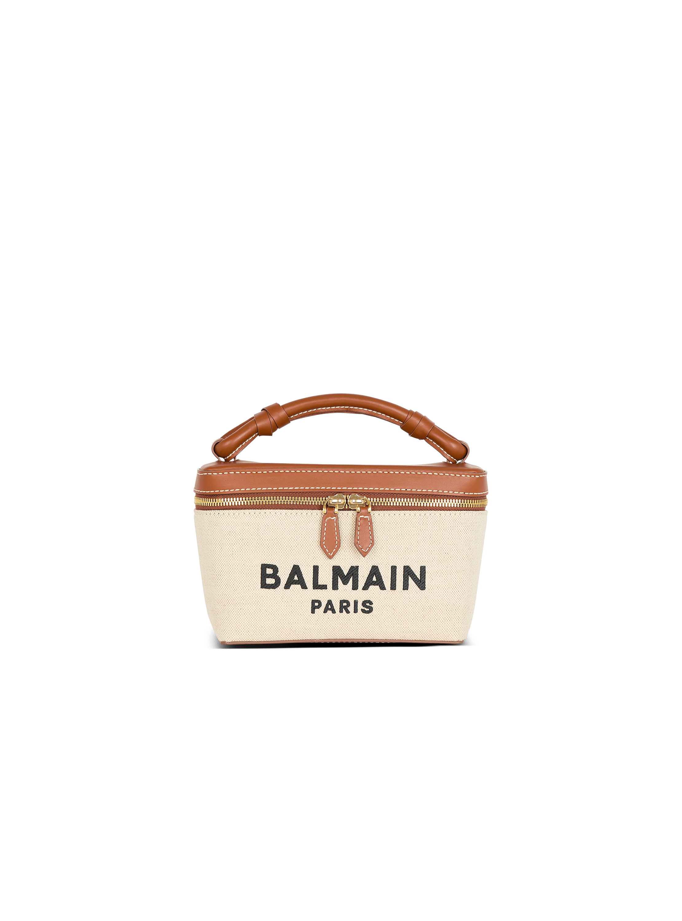 캔버스 및 가죽 소재 B Army 베니티 케이스 Women Balmain