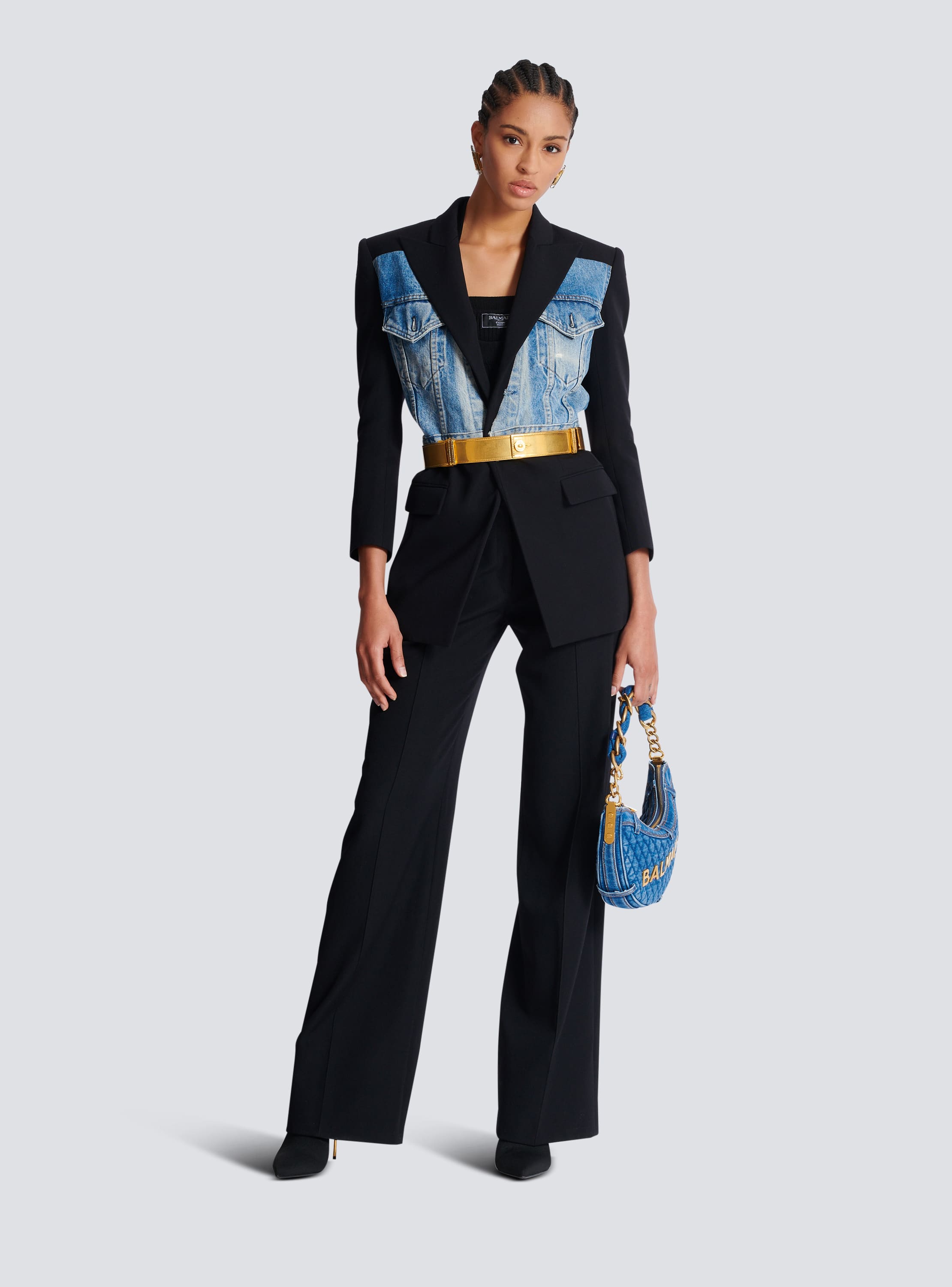 1-button bi-material jacket black - Women | BALMAIN